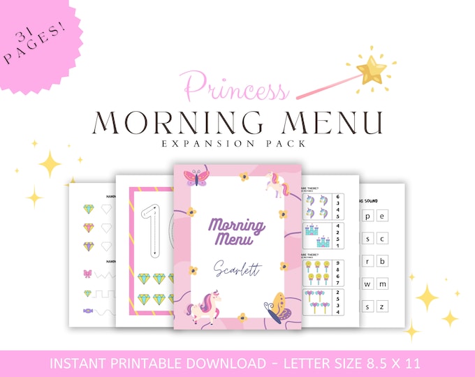 PRESCHOOL Morning Menu, Homeschool Morning Menu, Morning Menu ...