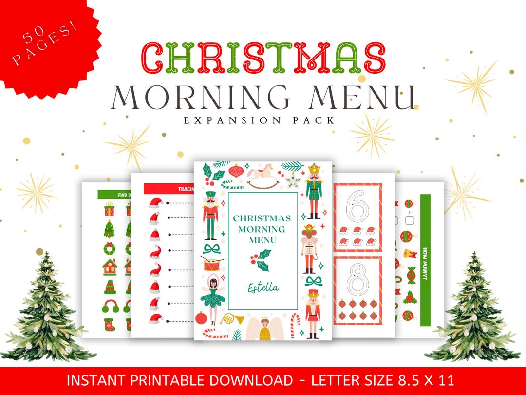 Christmas Expansion Pack Morning Menu - Morning Menu Printable ...