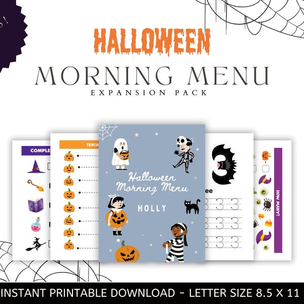 Halloween Menu - Etsy