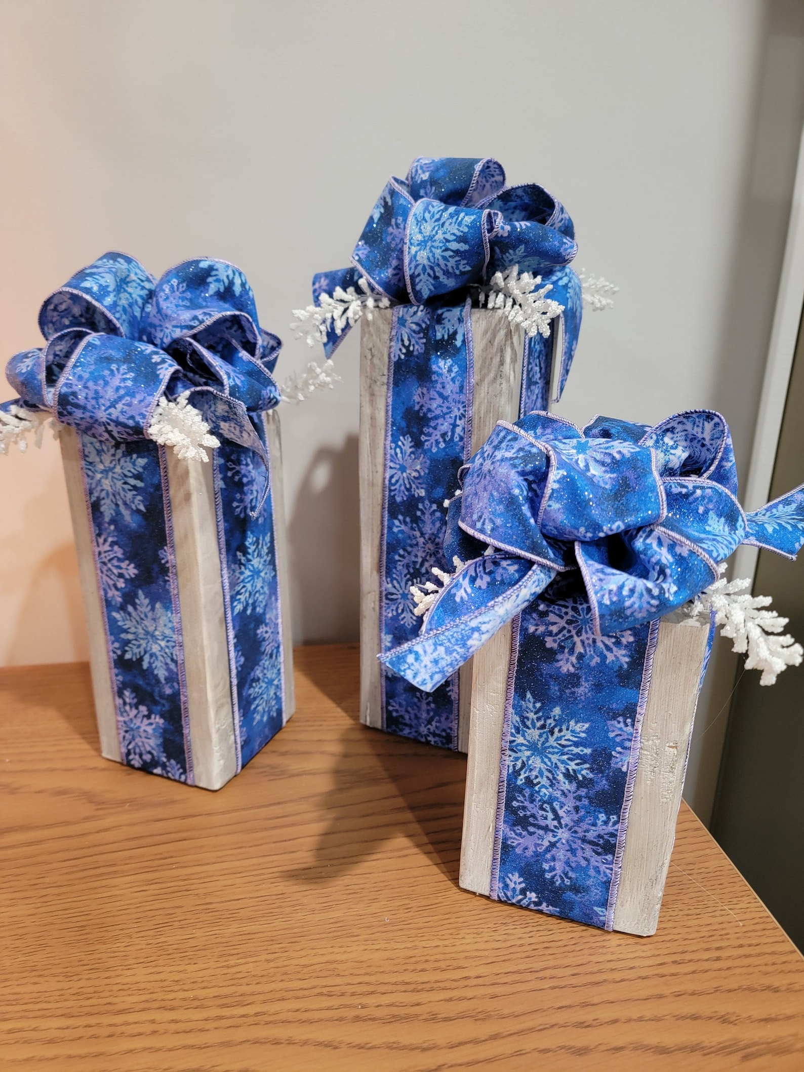 Holiday Decor Wooden Gift Boxes - Etsy