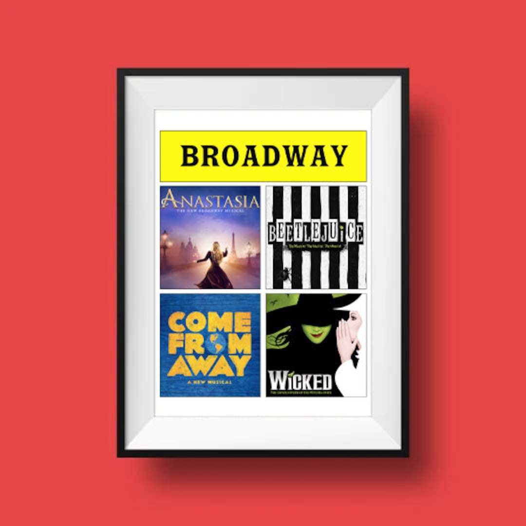 CUSTOM BROADWAY PRINT - 4 Shows | Broadway, Musical Theatre, Typography ...