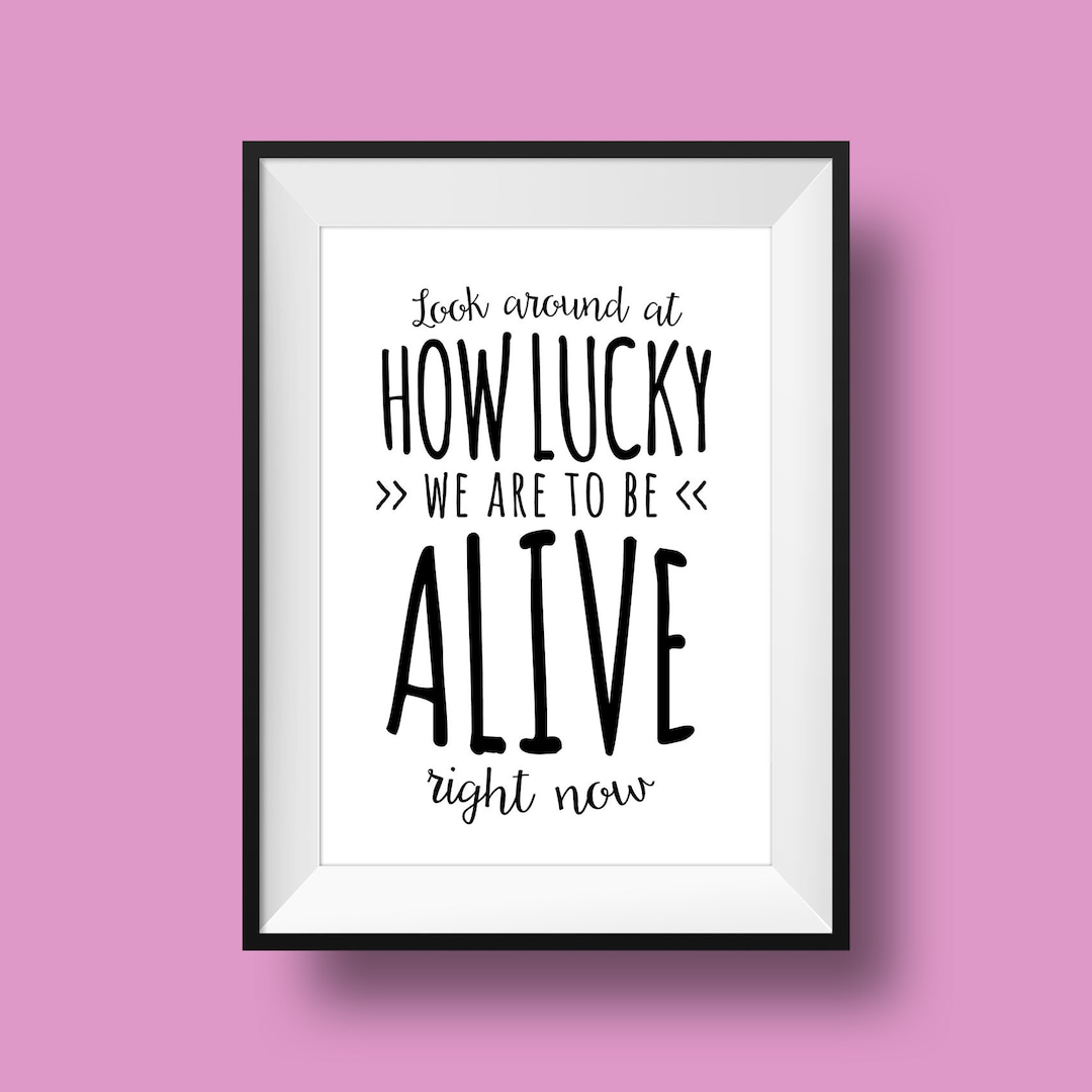 Hamilton Lyrics Print: How Lucky We Are, Broadway Typography (digital ...