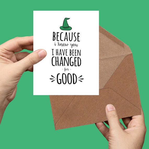 Lyrical Card: I Have Been Changed for Good - Etsy