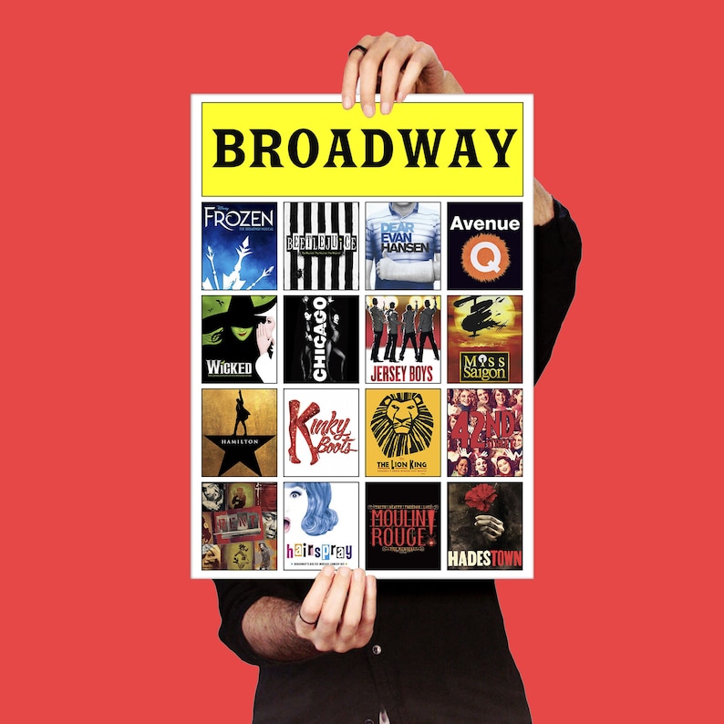 CUSTOM BROADWAY POSTER 16 Shows Broadway Musical Theatre - Etsy