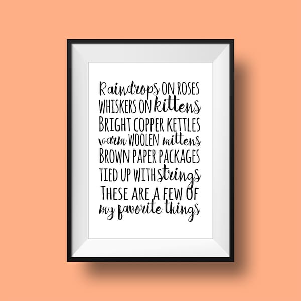 A Few of My Favorite Things Printable - Etsy