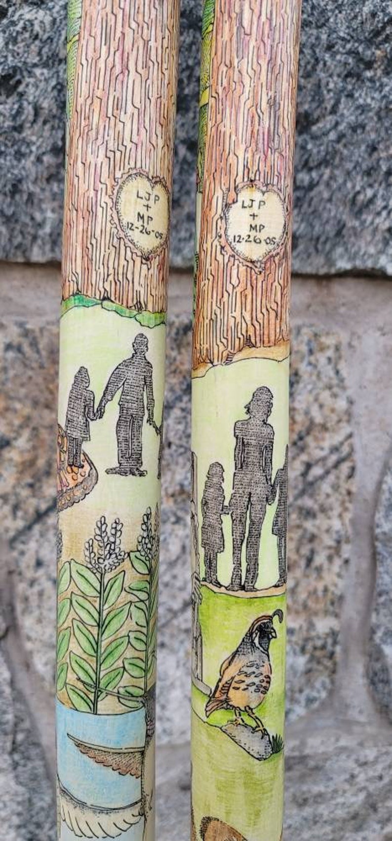 Two Together Walking Sticks | Etsy