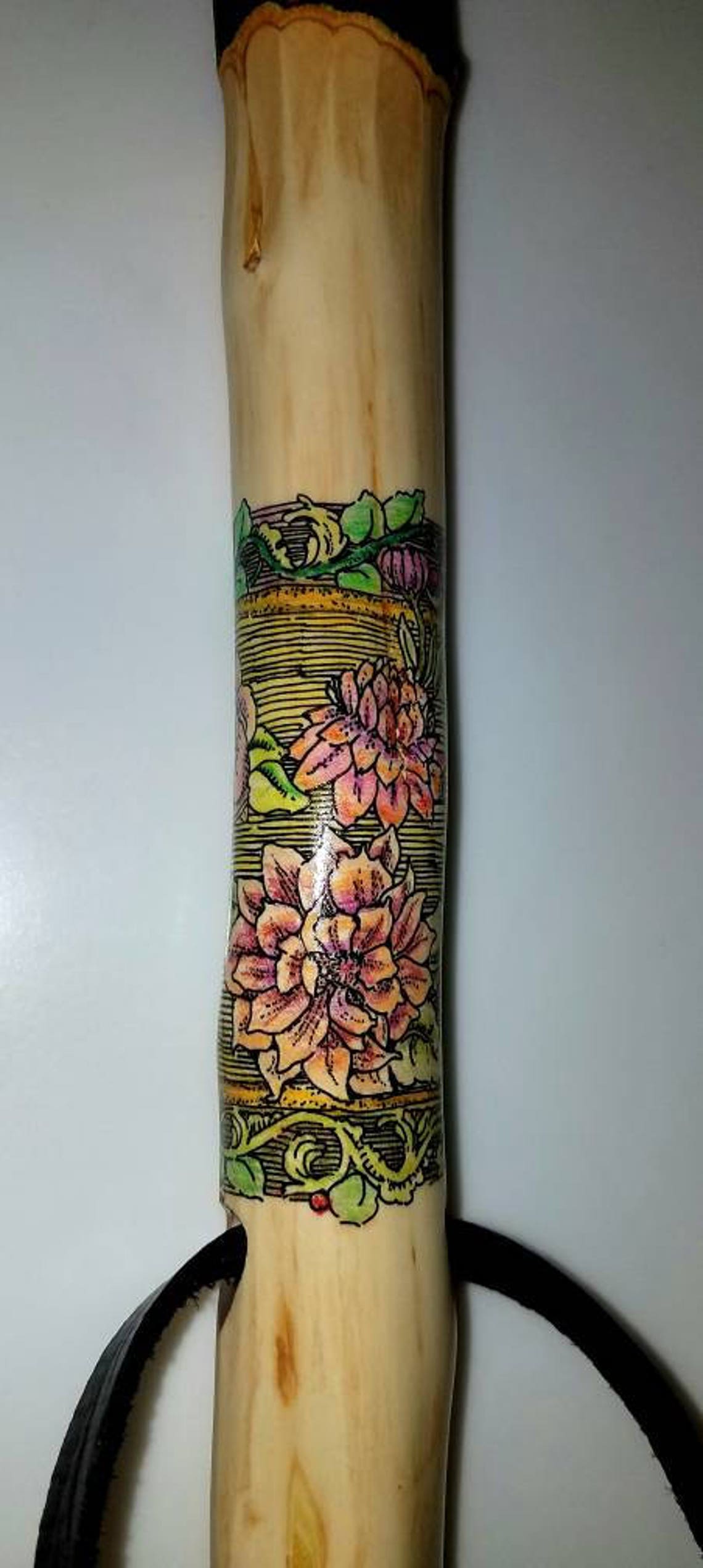 Dahlias and Peonies Walking Stick - Etsy