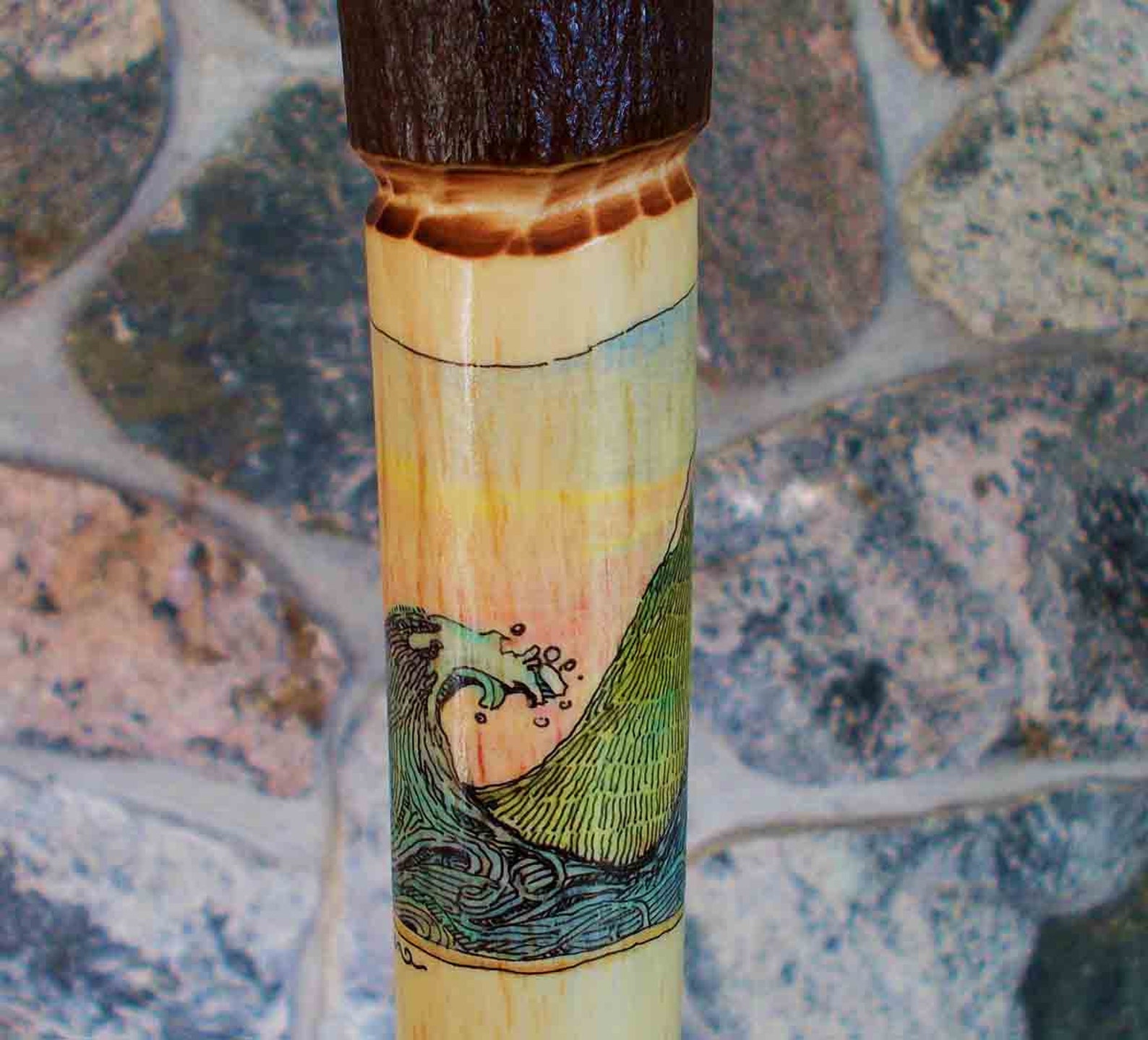Walking Stick, Handcrafted, Customized Wooden and Functional Artpiece ...