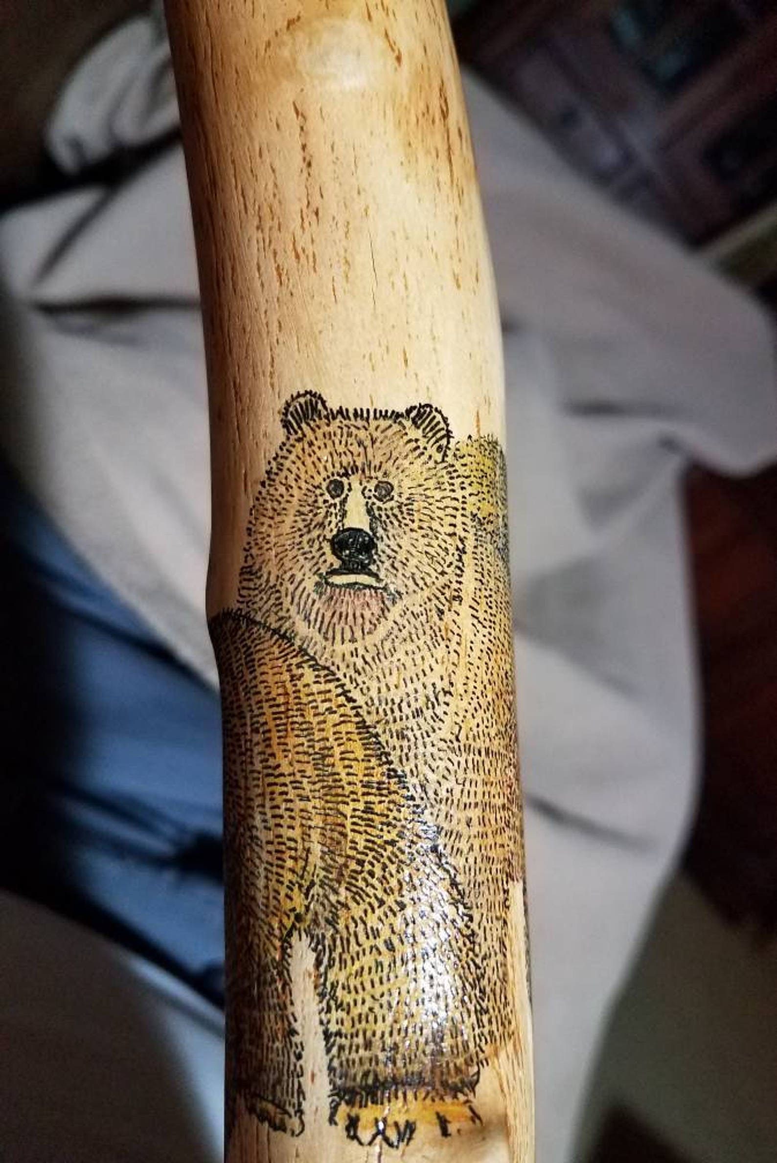 The Bears Hiking Stick - Etsy