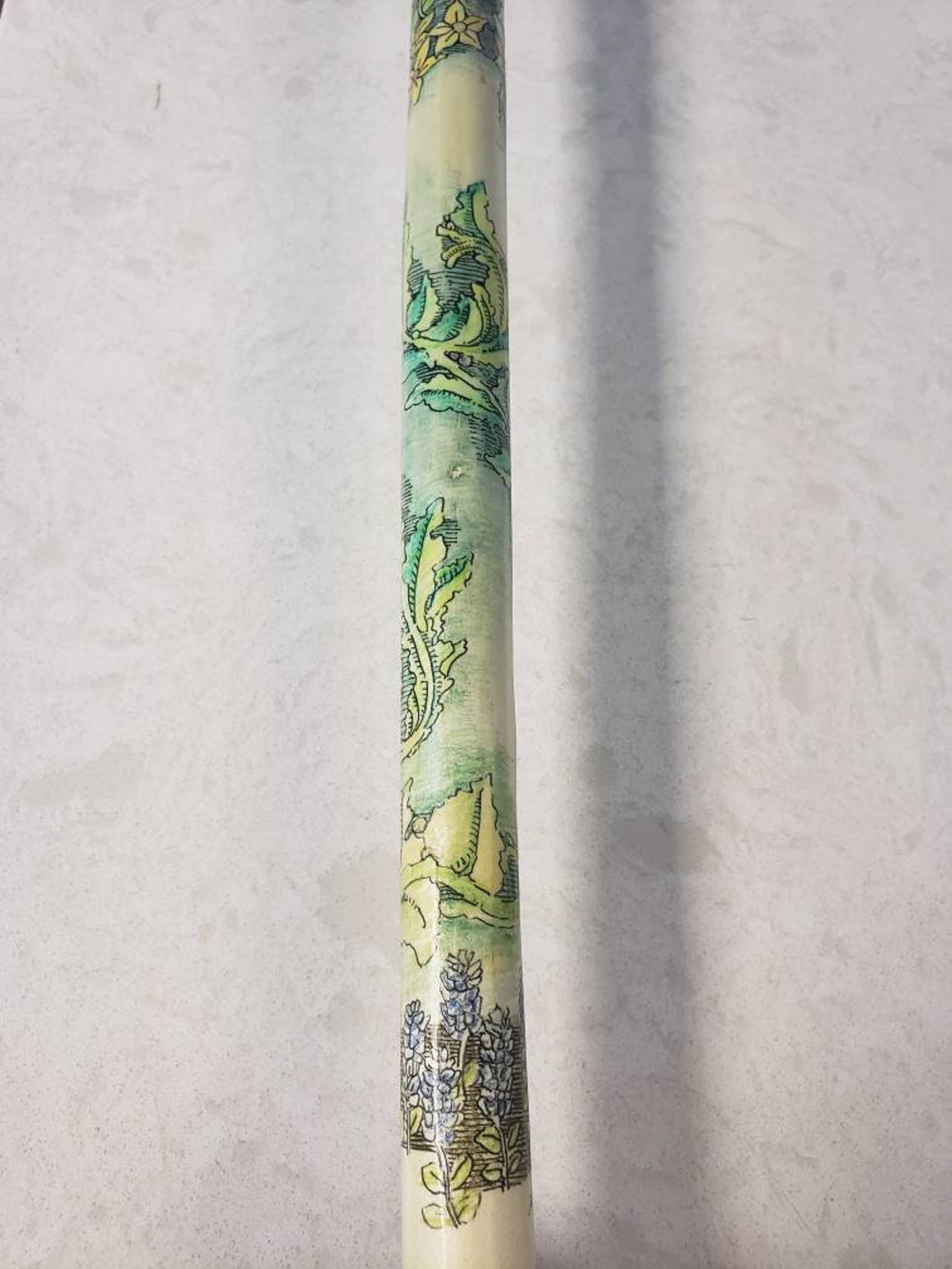 My Garden Flowers Walking Stick | Etsy