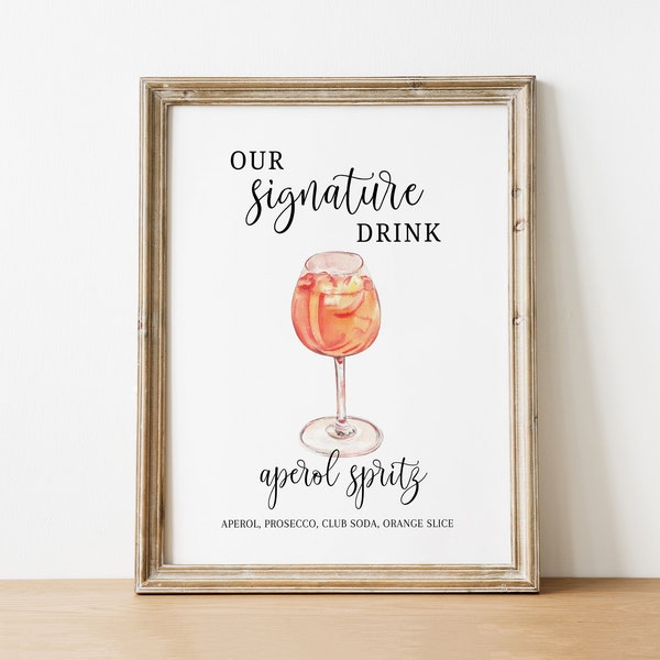 Signature Drink Sign - Etsy