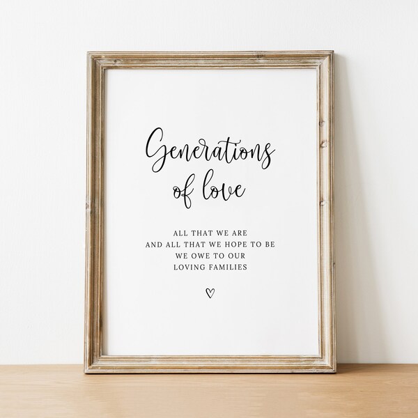 Family Generations Table - Etsy