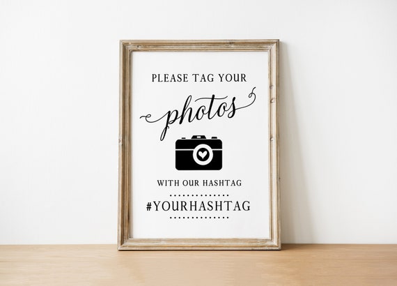 PRINTABLE Please Tag Your Photos Wedding Reception - Etsy Canada