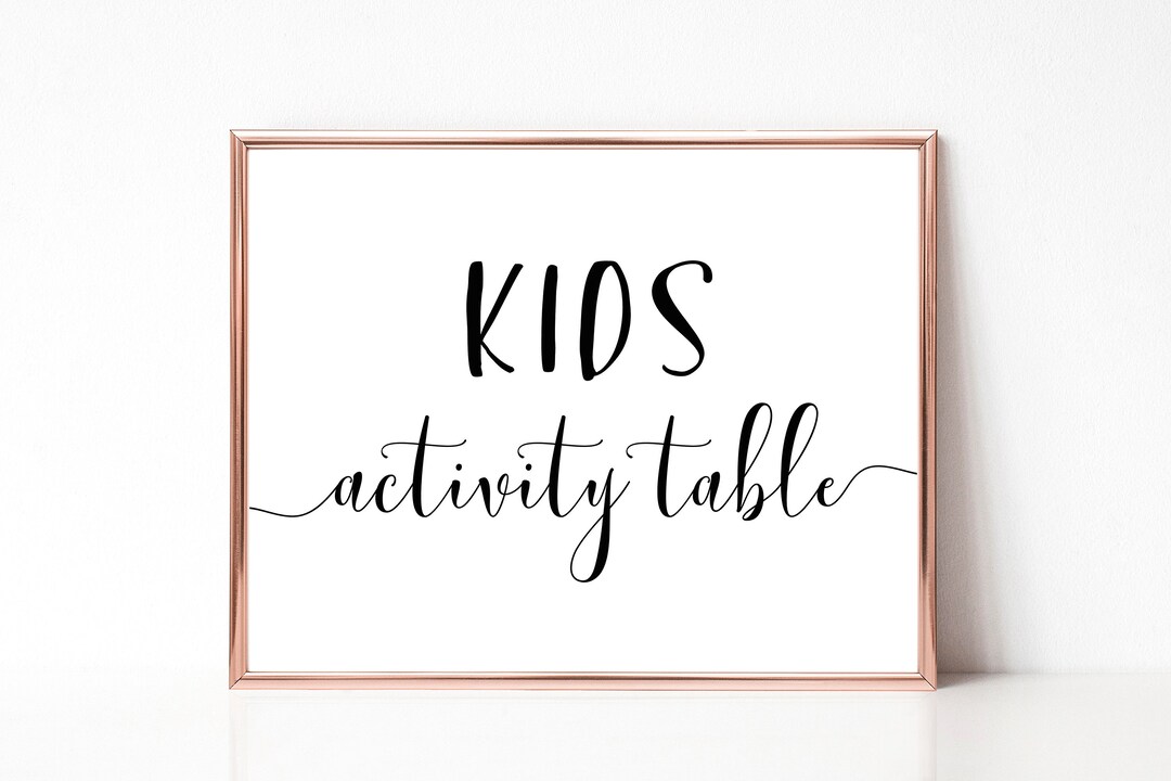 PRINTABLE Kids Activity Table Children's Coloring Wedding Reception ...
