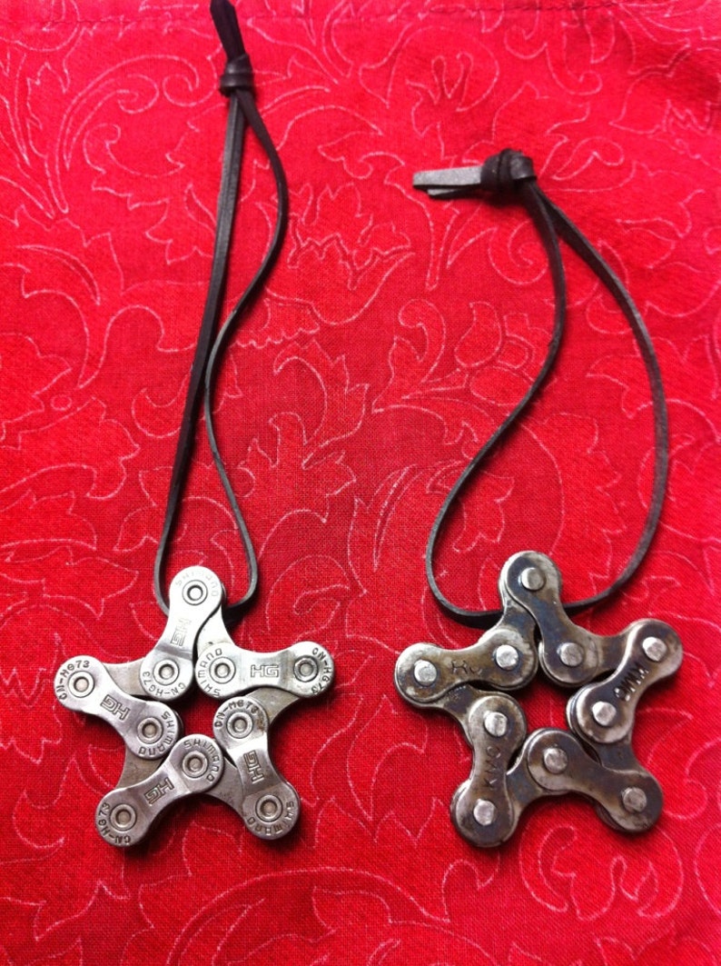 Bicycle Chain Ornament: 5-point Star - Etsy