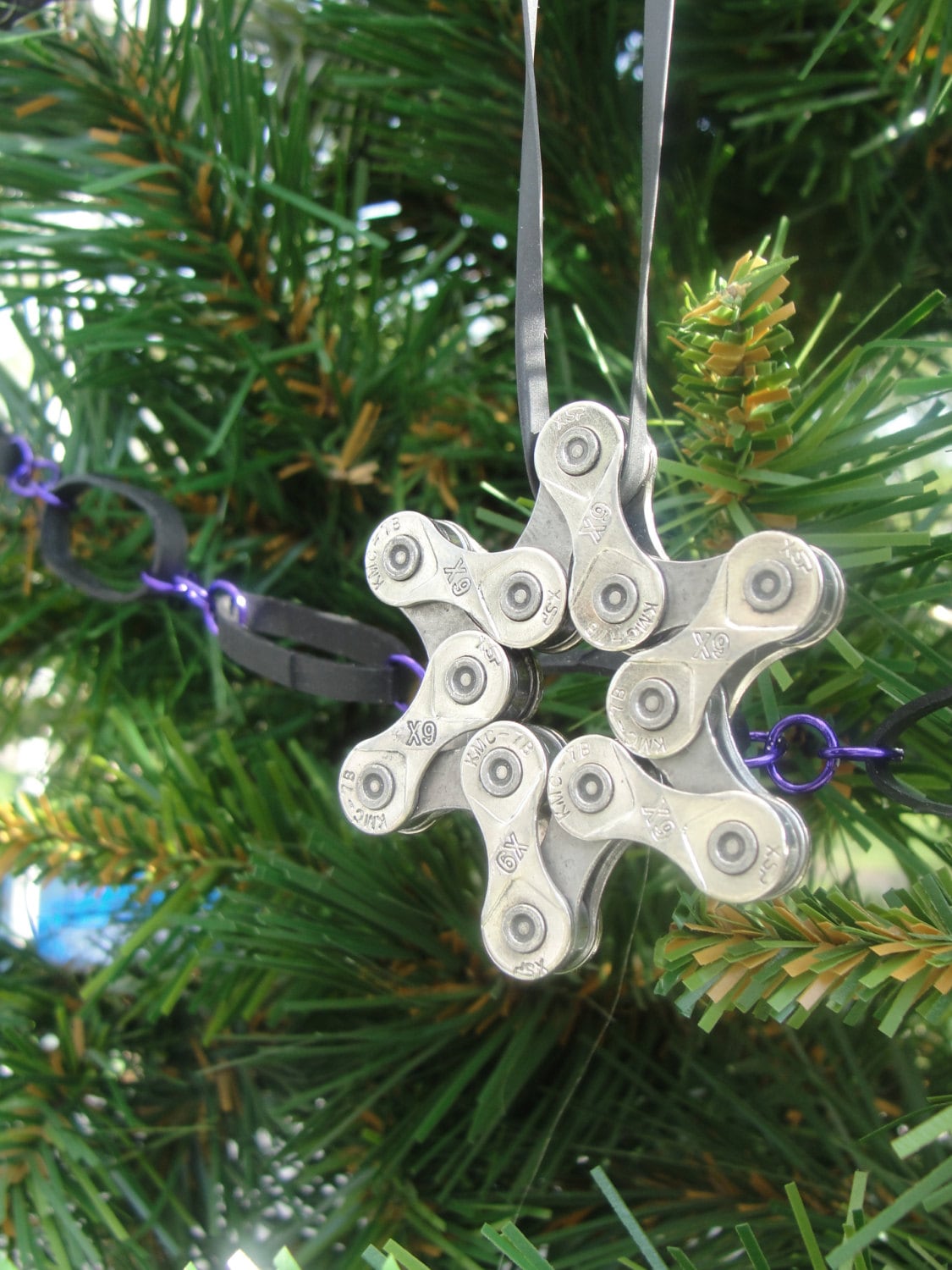 Bicycle Chain Ornament: Snowflake or Star of David | Etsy