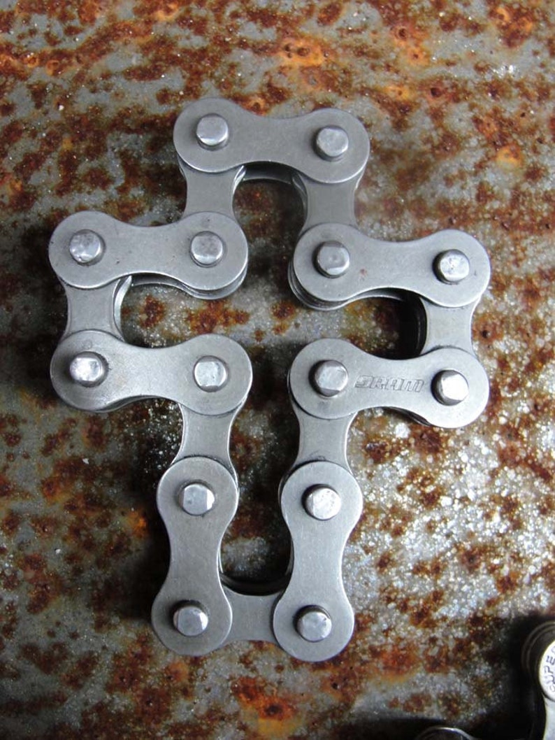 Bicycle Chain Magnet: Cross - Etsy