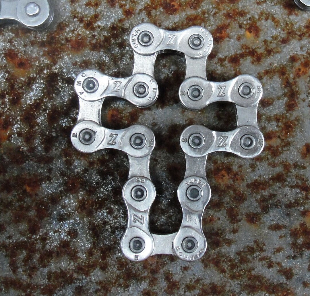 Bicycle Chain Magnet: Cross - Etsy