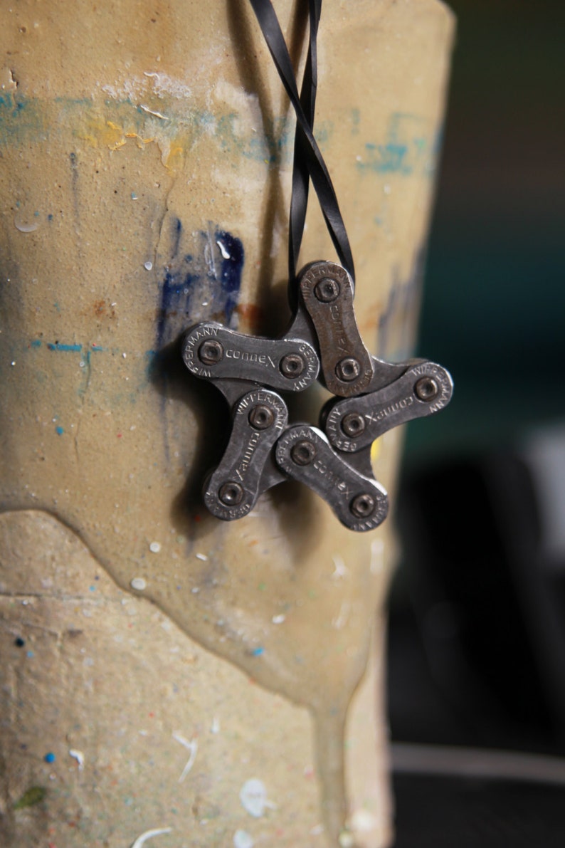 Bicycle Chain Ornament: 5-point Star - Etsy