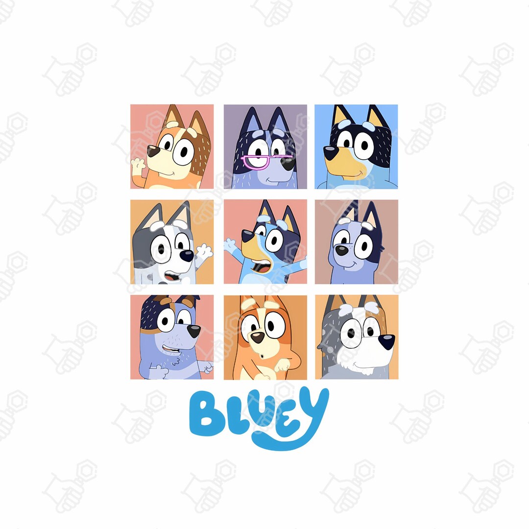 Bluey Png, Bluey and Friends Png, Muffin Png , Coco Png, Bluey Family ...