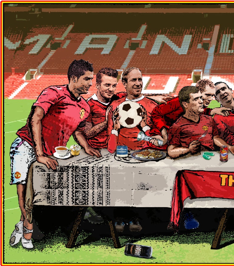 MANCHESTER UNITED POSTER - Etsy