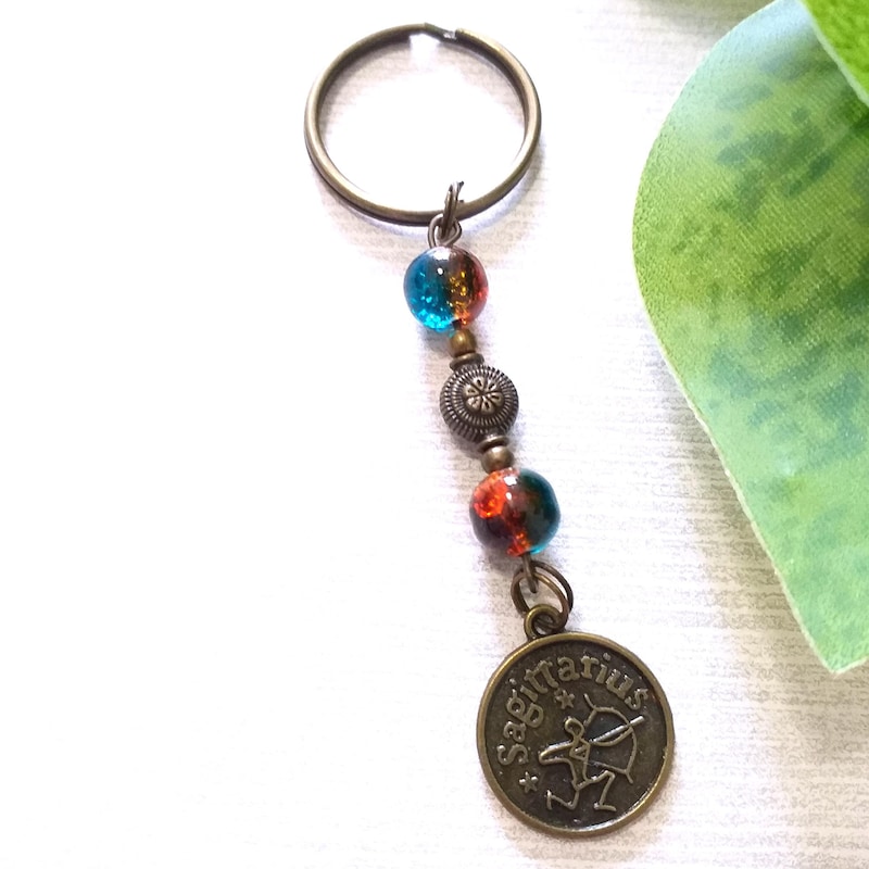 12 Zodiac Keychain - Etsy