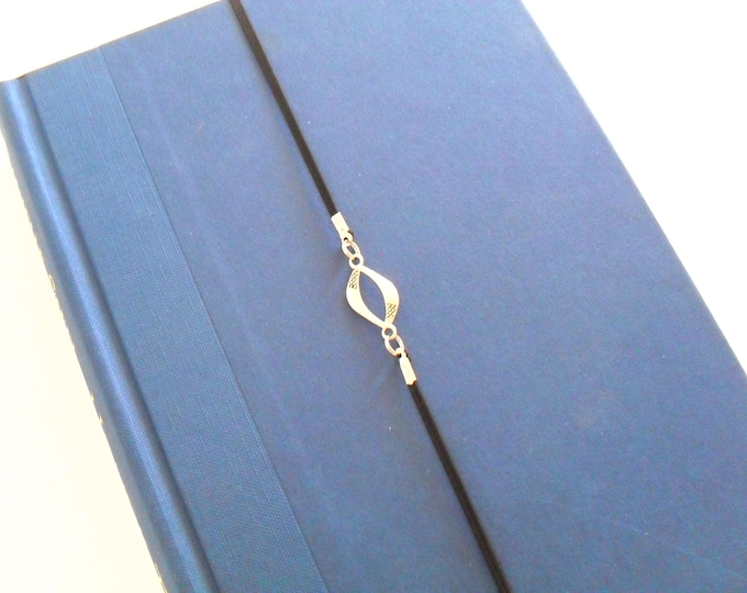 Black Book Band Bookmark, Wraparound Stretch Elastic Ribbon Book Mark ...