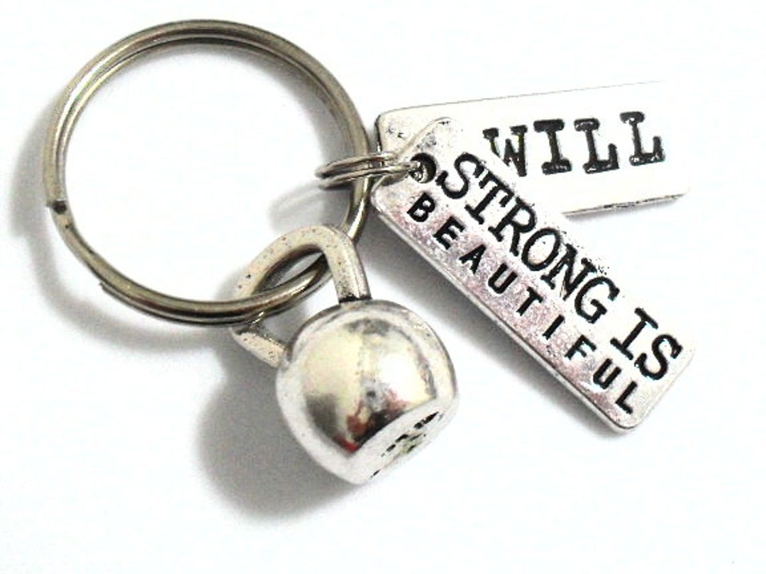 Kettlebell Key Chain, Strength Training Keychain, Kettlebell Charm ...