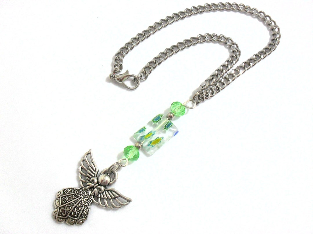 Guardian Angel Rear View Mirror Car Decor, Angelic Charm Rearview ...