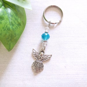 Angel Keychain, Guardian Angel Car Accessories Key Chain With Clear and ...