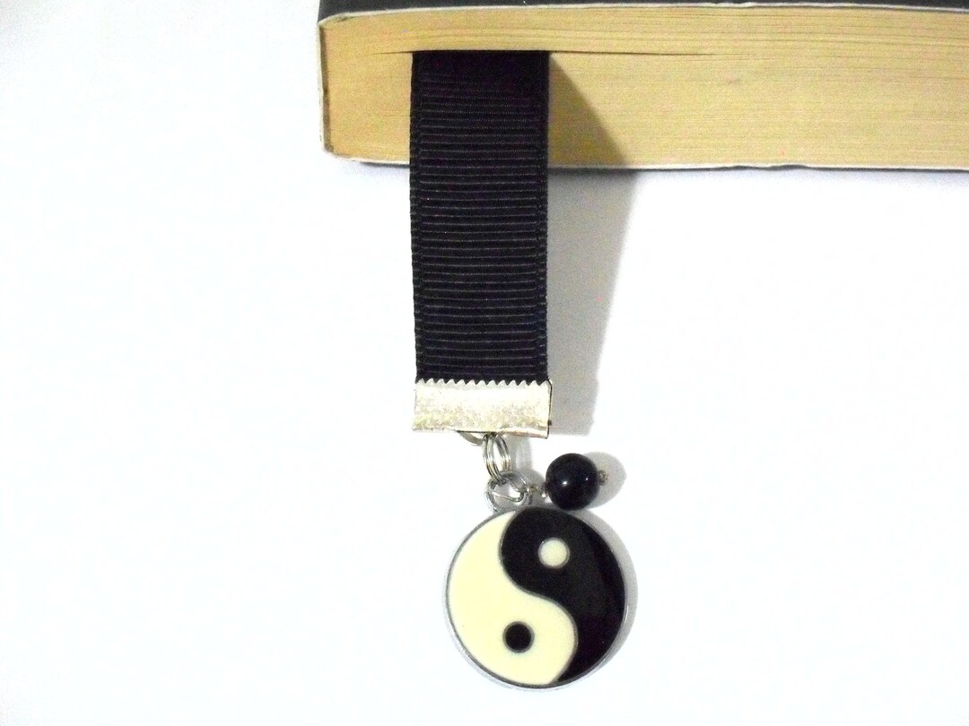 Yin Yang Ribbon Bookmark in Black and White, Complimentary Forces ...