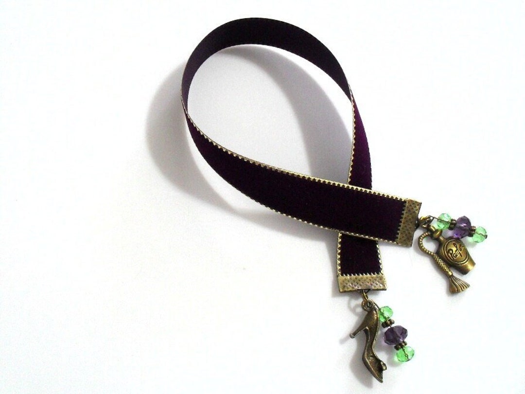 Fashion Beaded Bookmark, Shoe and Perfume Charms Book Jewelry, Journal ...