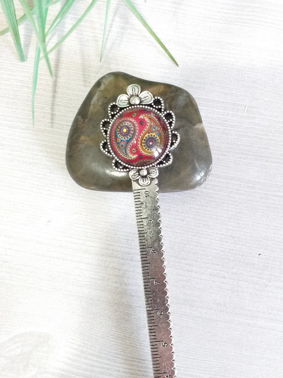 Paisley Ruler Bookmark, Ying Yang Balance and Harmony Metal Book Mark ...