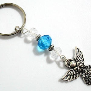 Angel Keychain, Guardian Angel Car Accessories Key Chain With Clear and ...