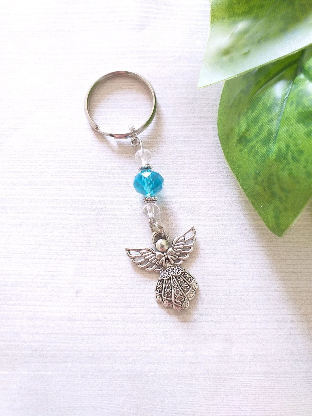 Angel Keychain, Guardian Angel Car Accessories Key Chain With Clear and ...