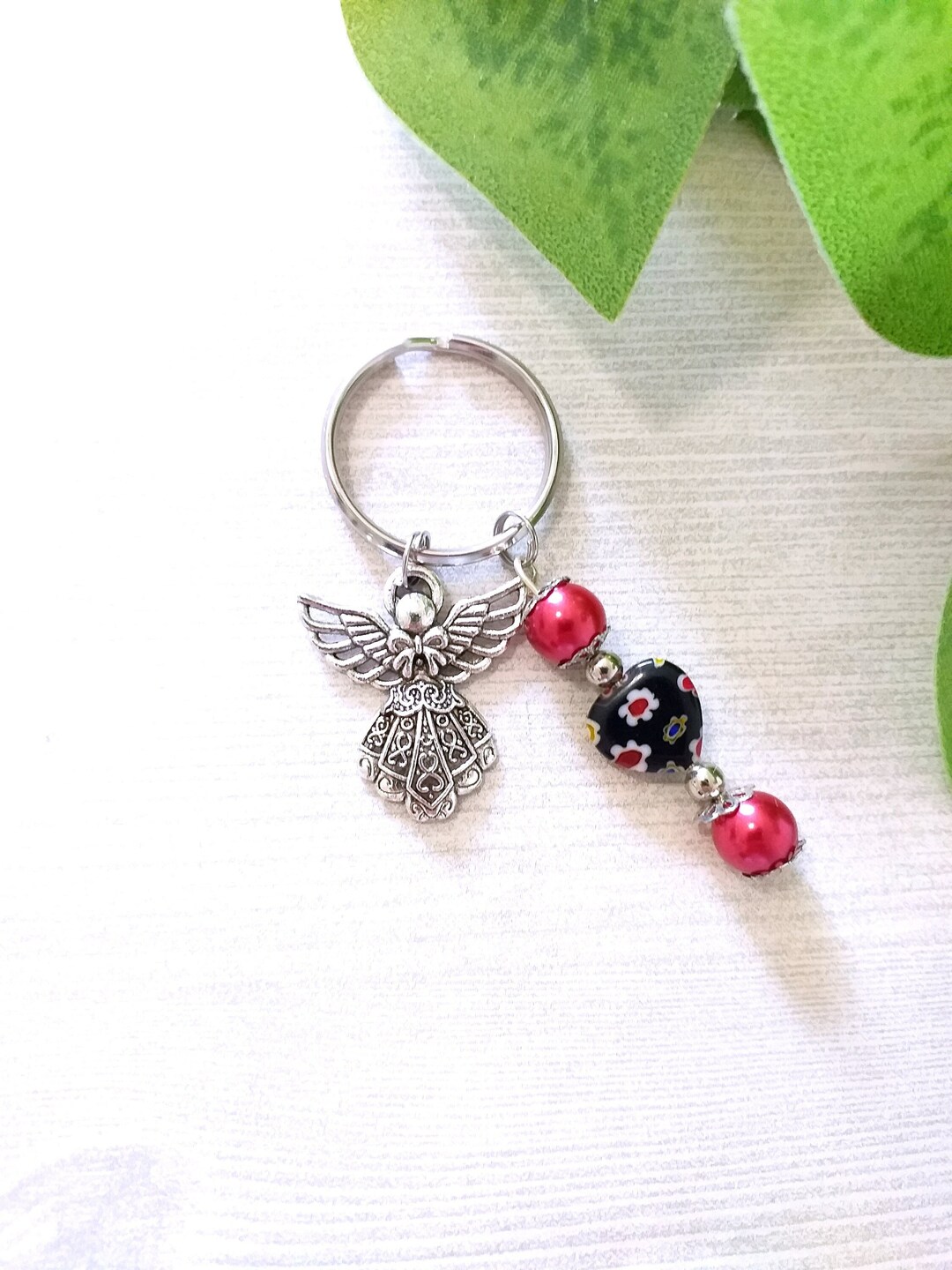 Angel Charm Keychain, Guardian Angel Key Protection Car Accessory ...