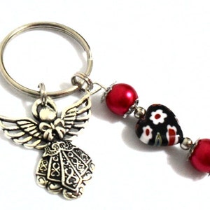 Angel Charm Keychain, Guardian Angel Key Protection Car Accessory ...