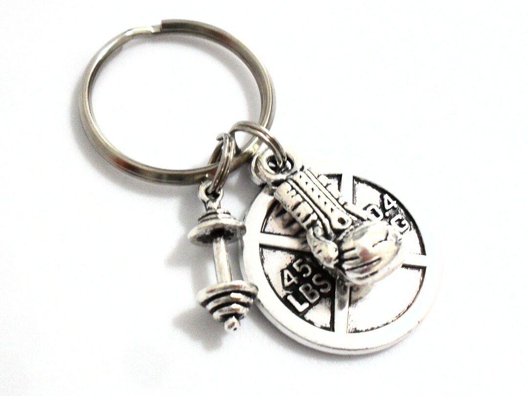 Fitness Keychain, Athletic Charms Key Chain, Bodybuilding Accessories ...