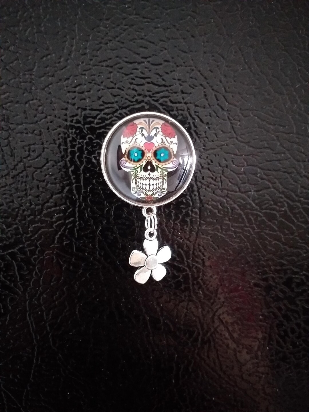 Sugar Skull Magnet, Gothic Fridge and Metal Filing Cabinets Note Holder ...