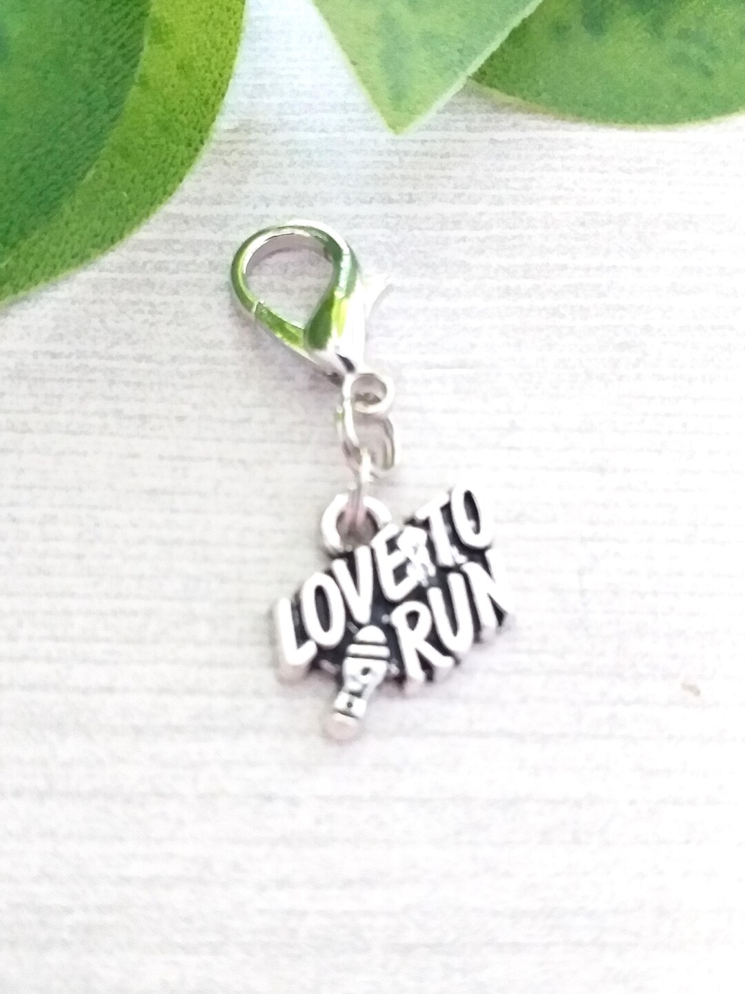 Running Zipper Pull, Runners Planner or Zipper Clip, Love to Run Charm ...