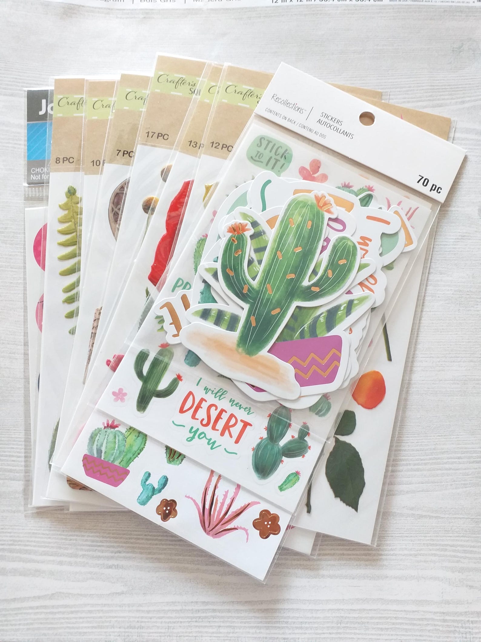 Stickers Bundle, Destash Flowers and Cactus Planner Stickers, Love Kiss ...