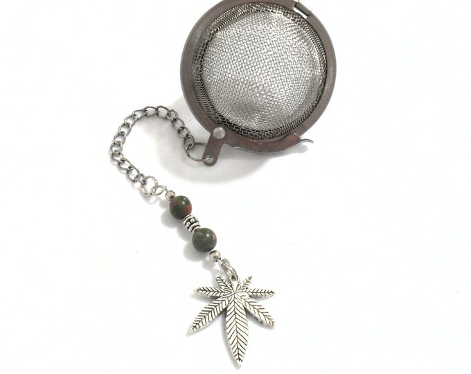 Marijuana Tea Infuser, Hemp Leaves Charm Loose Tea Strainer, Weed ...