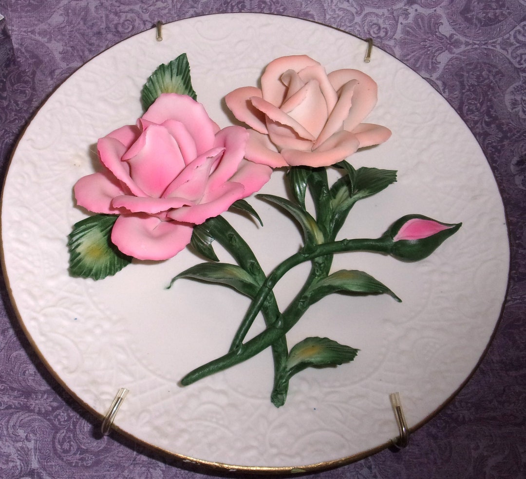 Vintage the Roses of Capodimonte Bisque Porcelain Limited Edition 8 ...