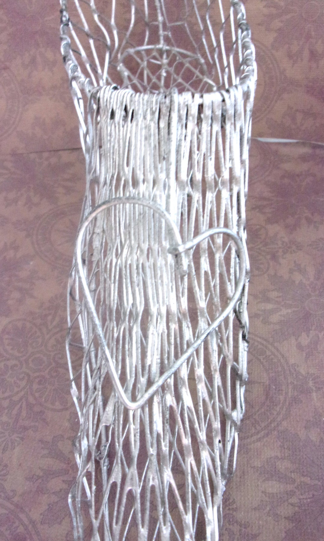 High Heel Shoe Wire Basket With Heart: Handmade 9" L - Etsy
