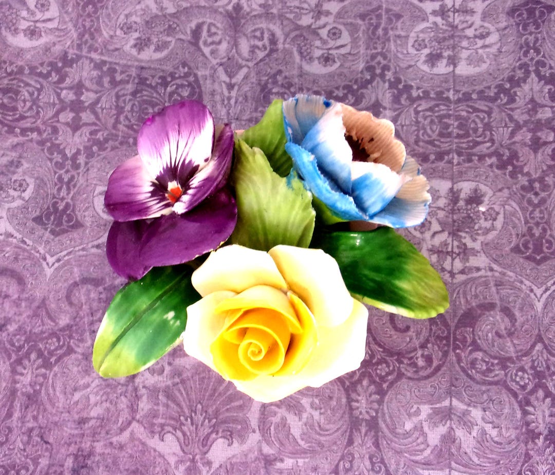 Vintage Crown Staffordshire Flowers Bouquet: Fine Bone China-england 3 ...