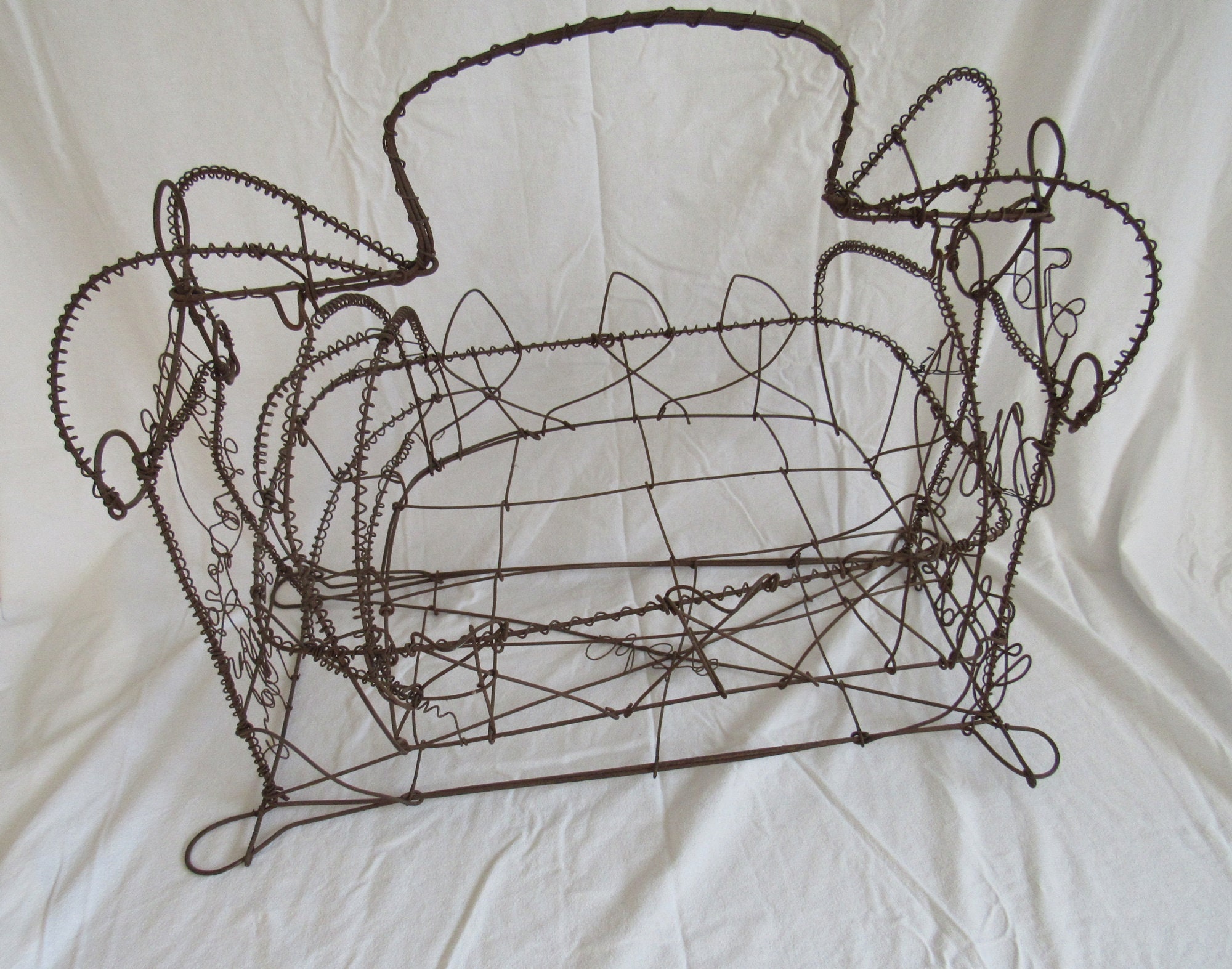Antique Wire Cradle Bassinet 1898 Hand Crafted - Etsy