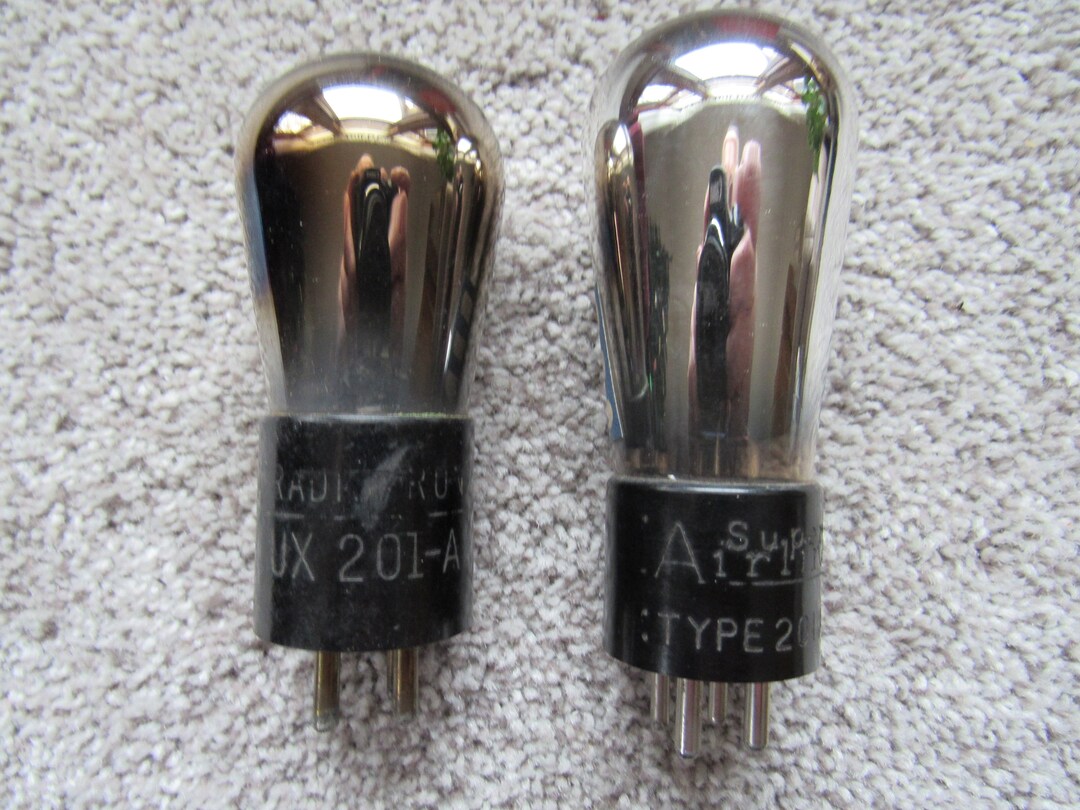 UX-201A RCA Radiotron and a 201A Supper Airline Globe Vacuum Tubes #7 ...