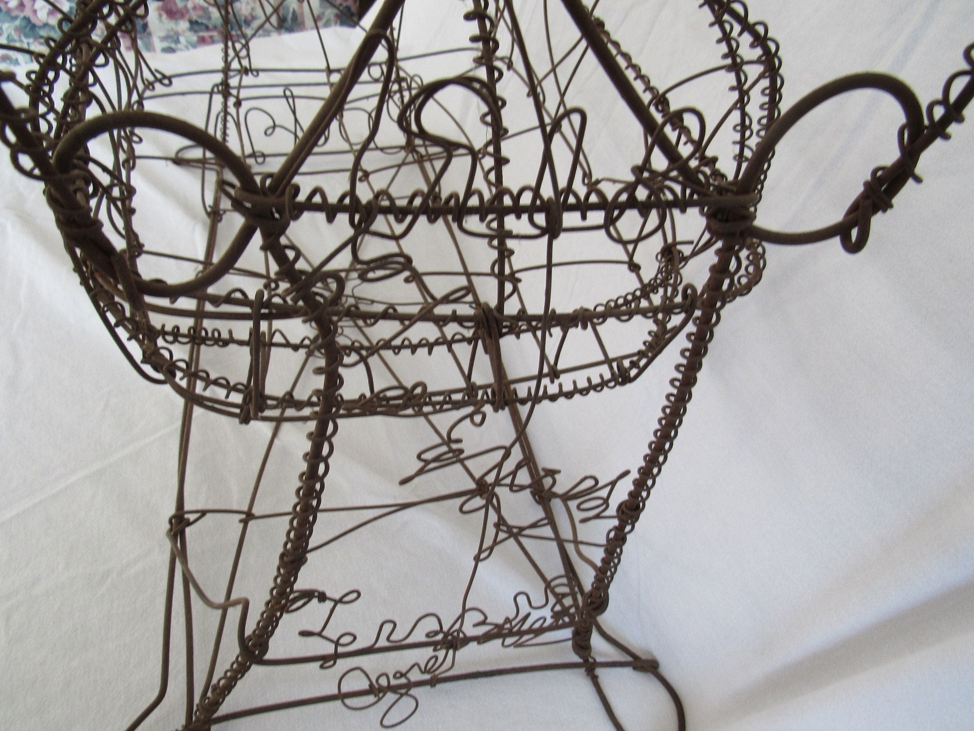 Antique Wire Cradle Bassinet 1898 Hand Crafted - Etsy