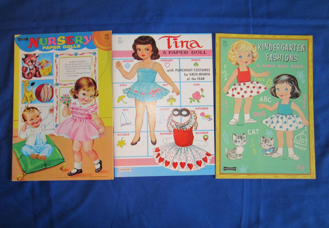 Set of Paper Doll Books 3 - Etsy