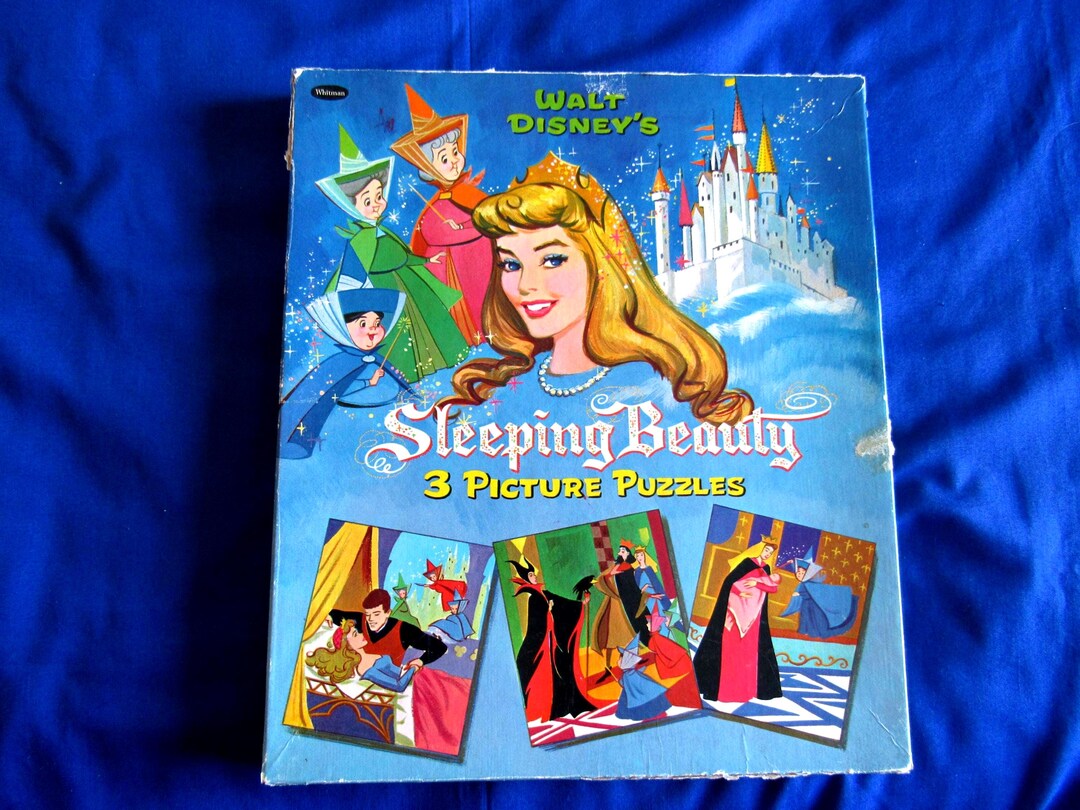 3 Sleeping Beauty Puzzles #4602:59 Whitman - Etsy